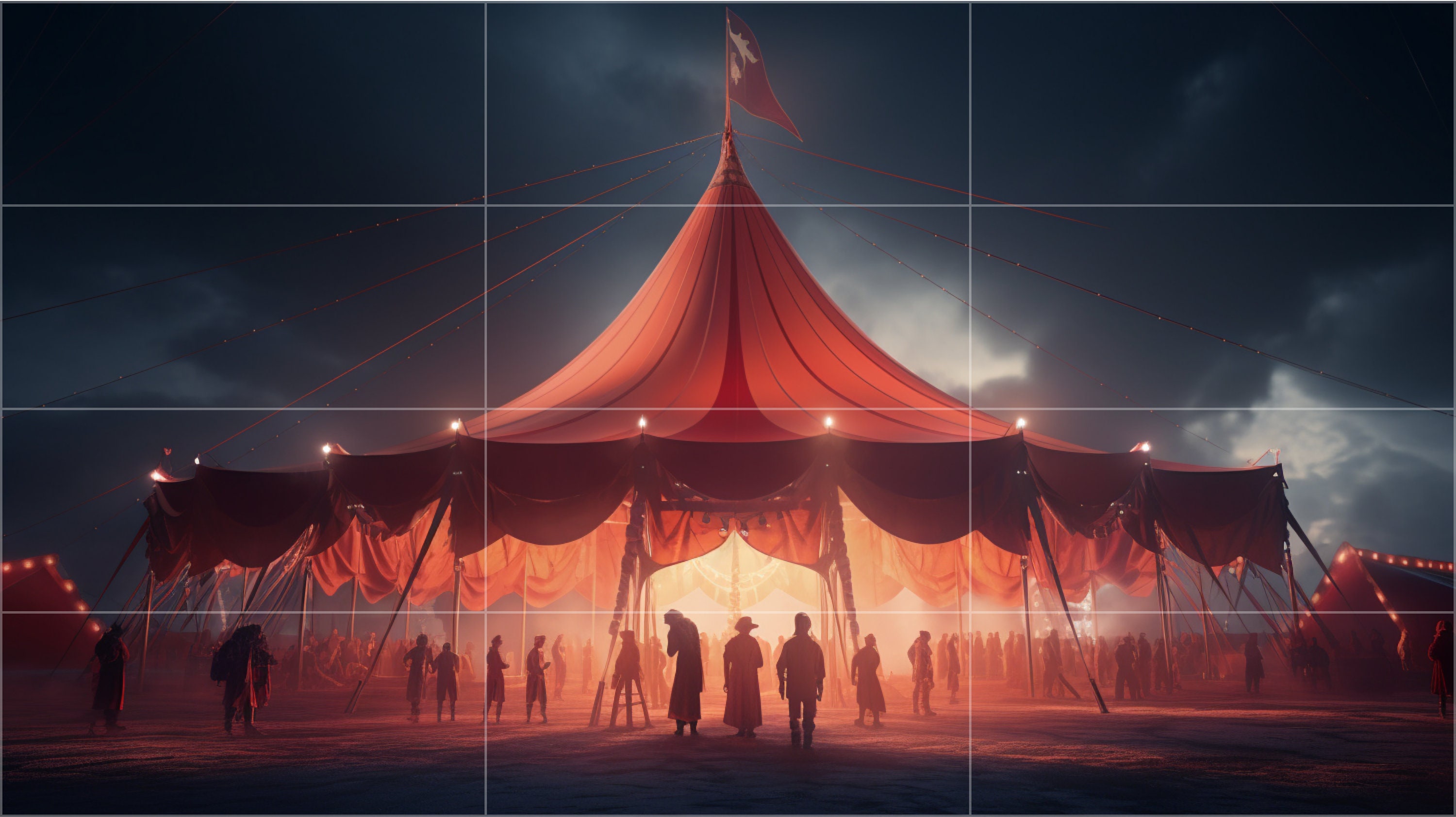 Circus Tent Digital Backdrop, Digital Background, Circus Tent ...