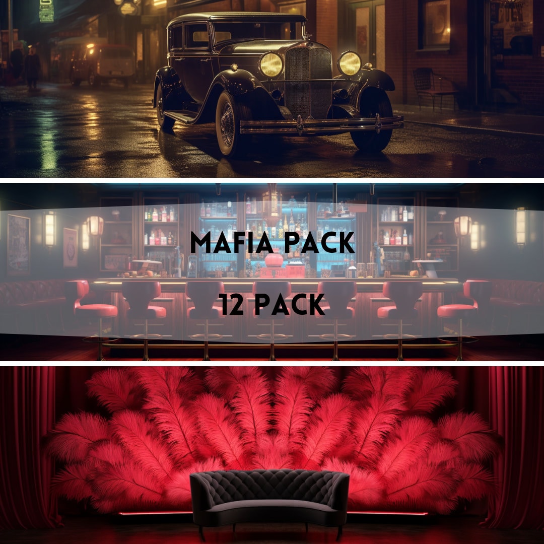 Mafia Backdrop, Burlesque Stage, Mafia Cosplay, Bar, Digital Backdrop ...