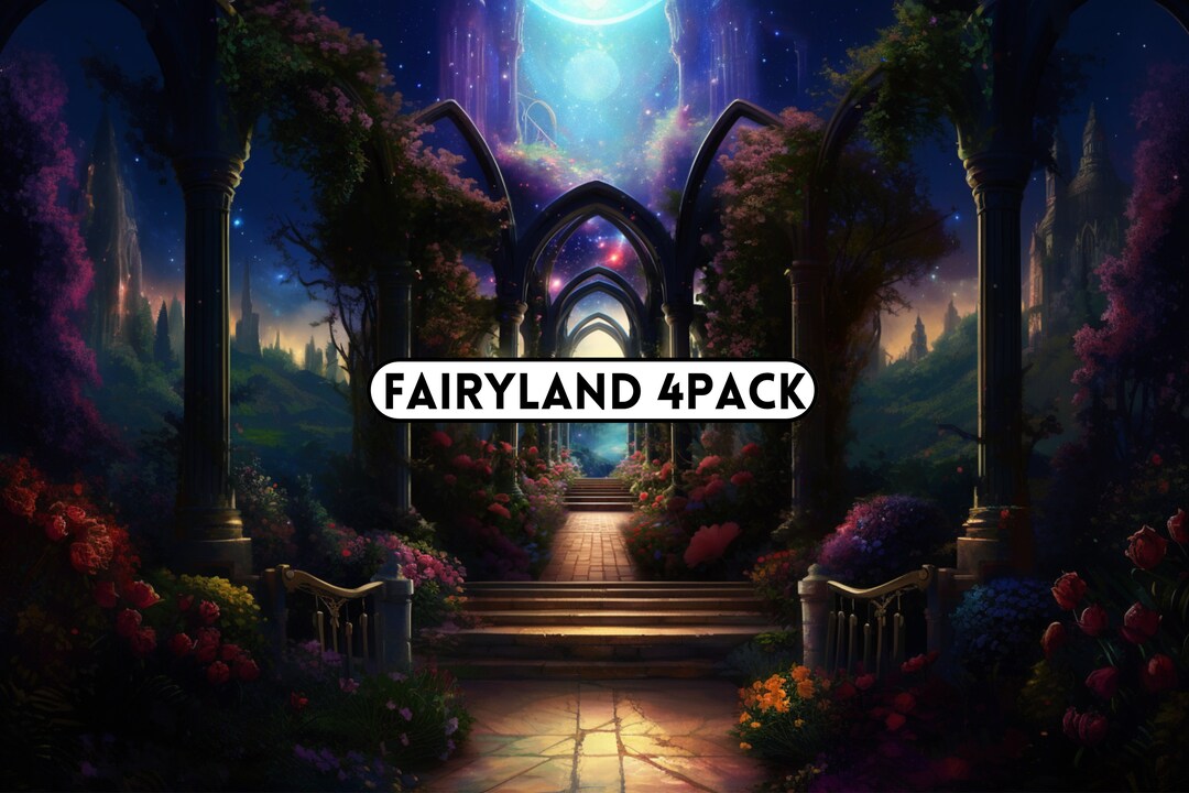 Fairyland Digital Backdrop, Magical Photoshop Background (PNG) - Etsy