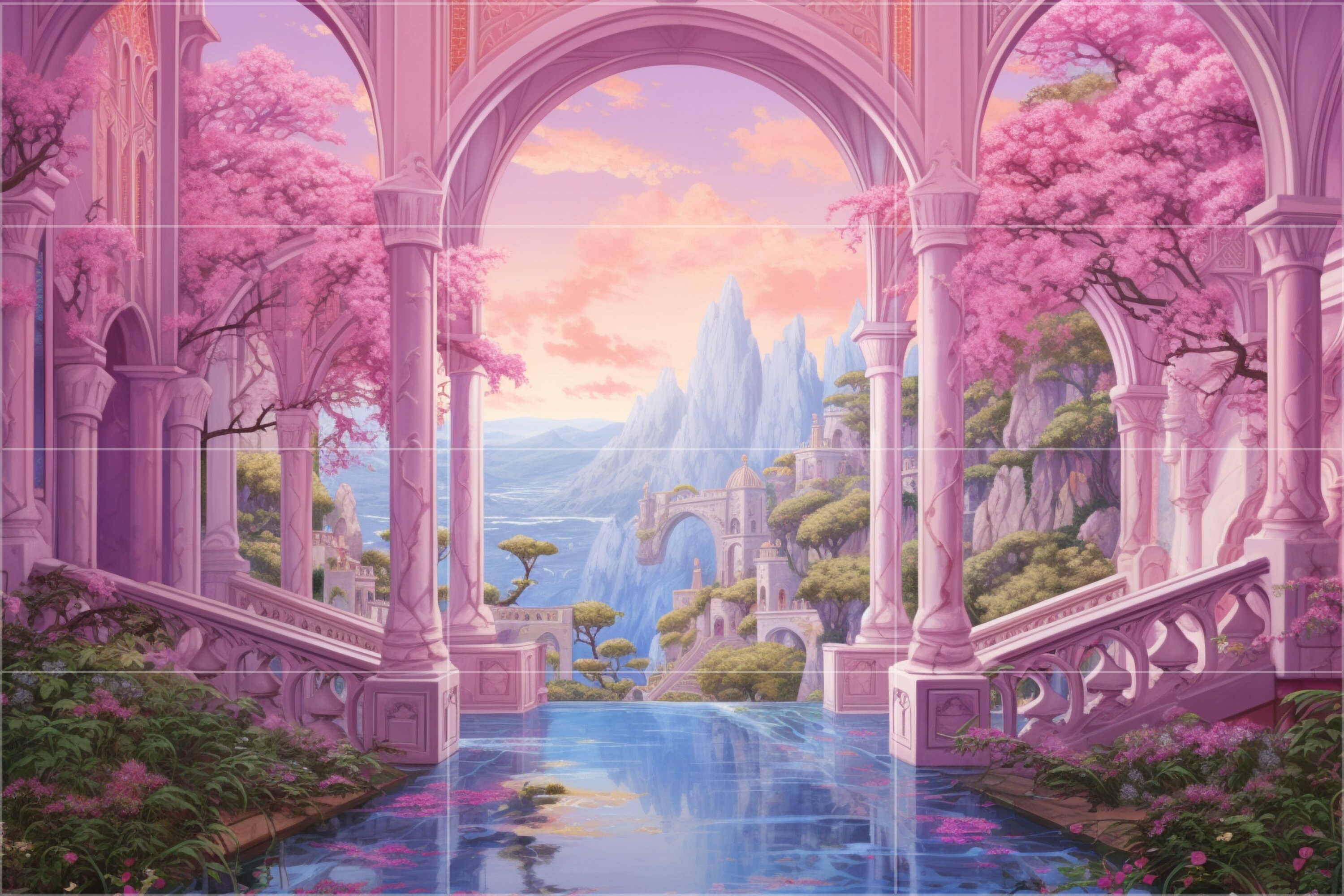 Pink Hevan Digital Backdrop, Digital Background, Pink Background for ...