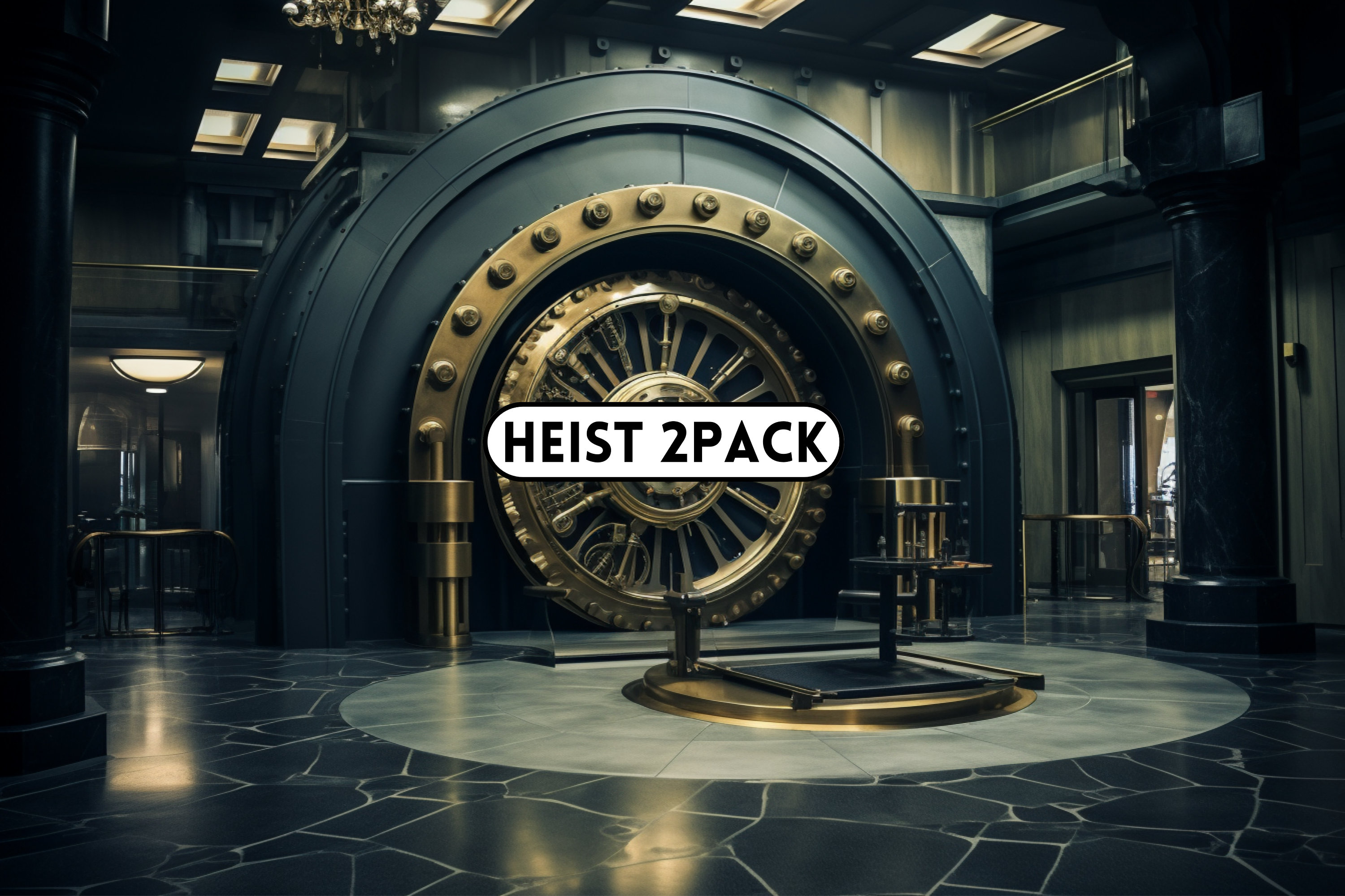 Heist Digital Backdrop, Digital Background, Robery Background for ...