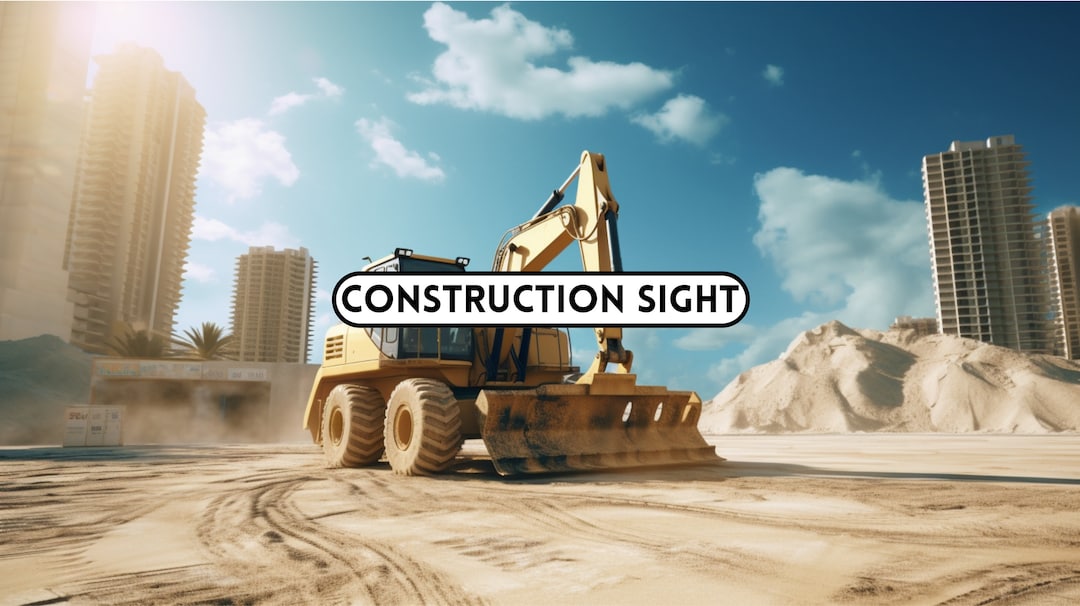 Construction Sight Digital Backdrop, Digital Background, Construction ...