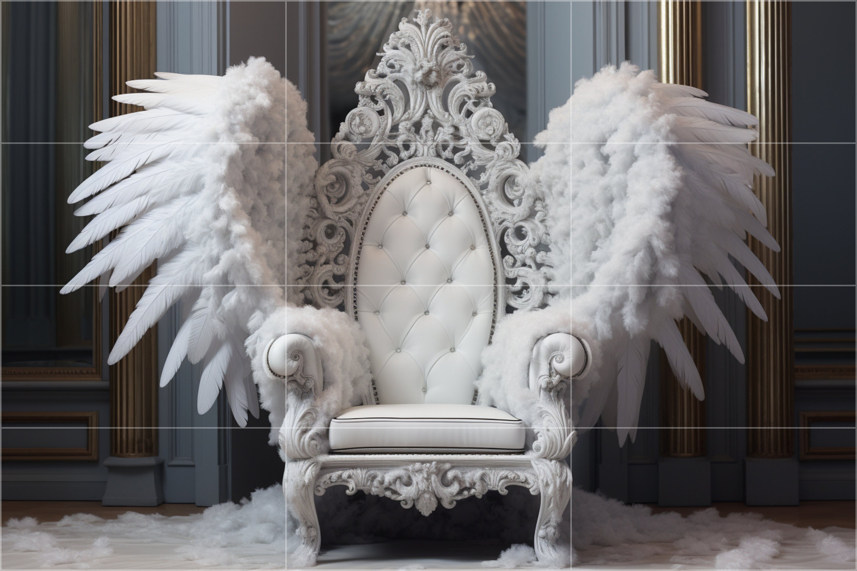 Angle Throne Digital Backdrop, Digital Background, Angle Throne ...