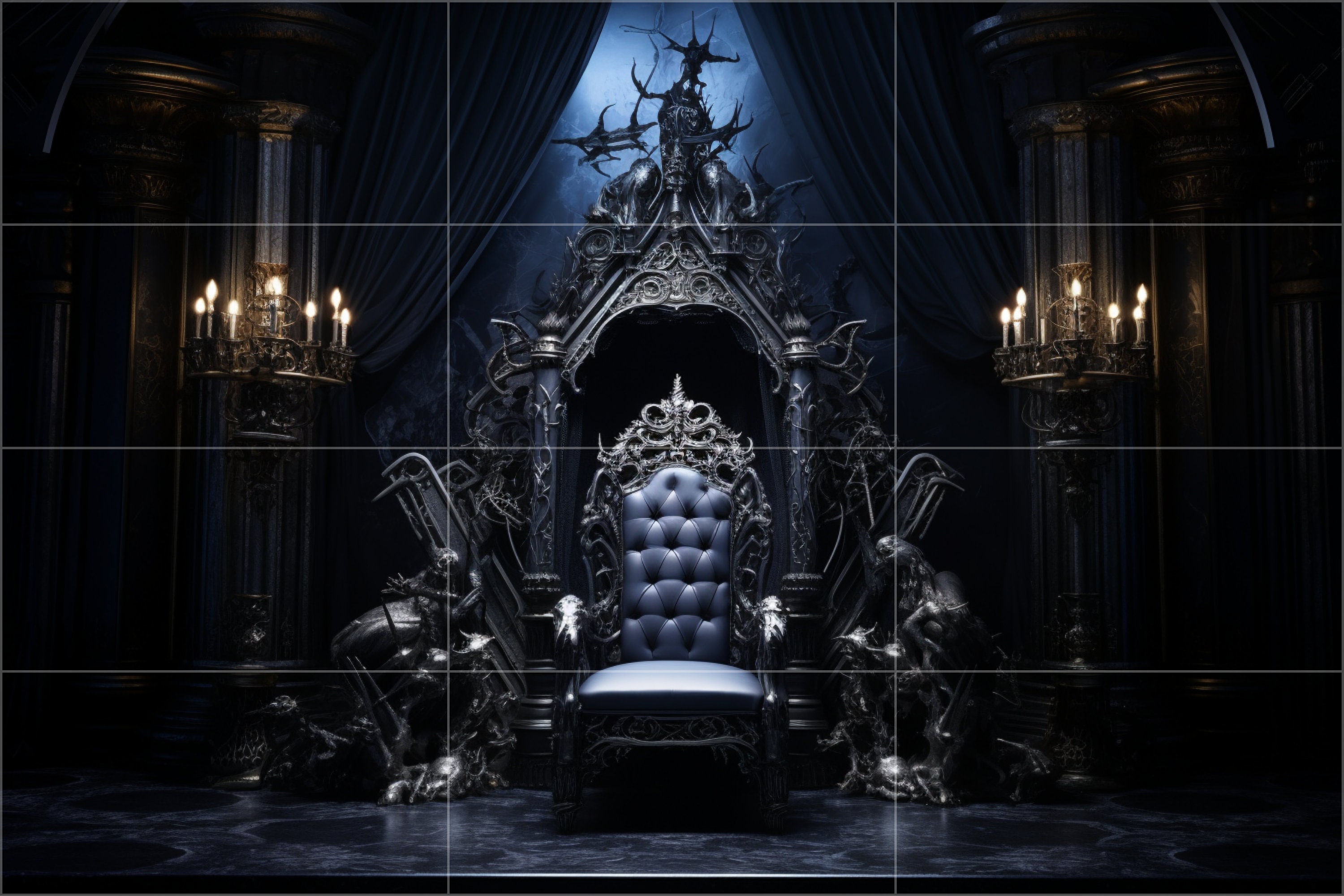 Gothic Throne Digital Backdrop, Digital Background, Gothic Throne ...