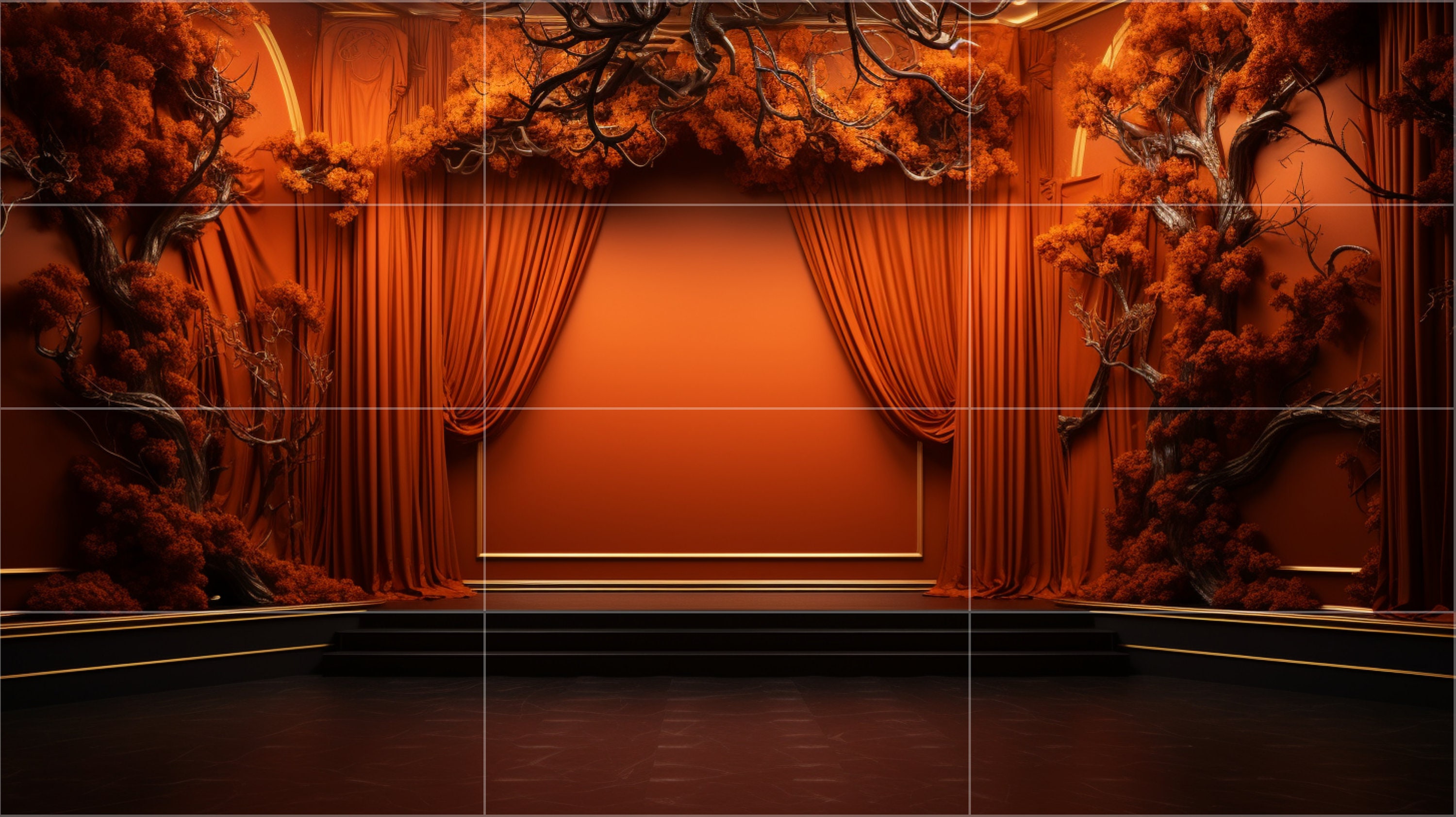 Orange Room Digital Backdrop, Digital Background, Orange Room ...