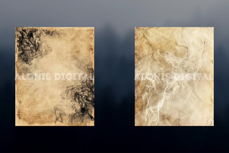 Smoke Digital Paper for Junk Journals, Scrapbooking Kit, Smokey Junk ...