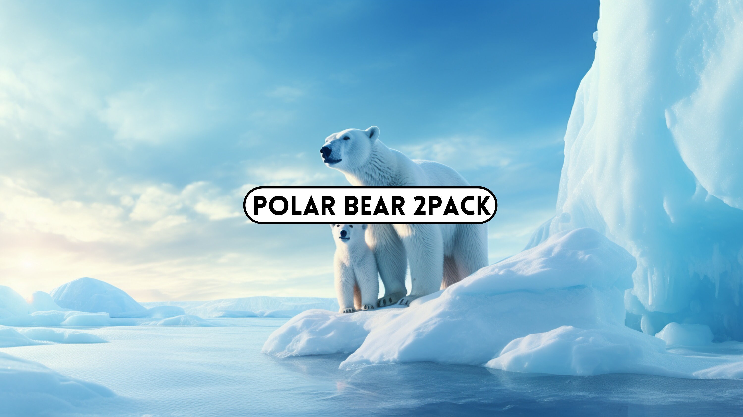 Polar Bears Digital Backdrop for Kids, Digital Background, Polar Bear ...