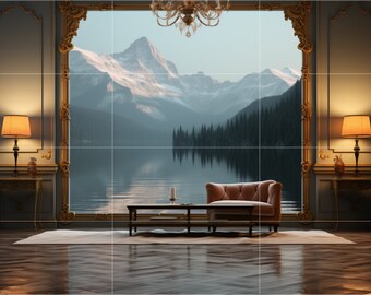 Floral Palace Digital Backdrop, Digital Background, Floral Background ...