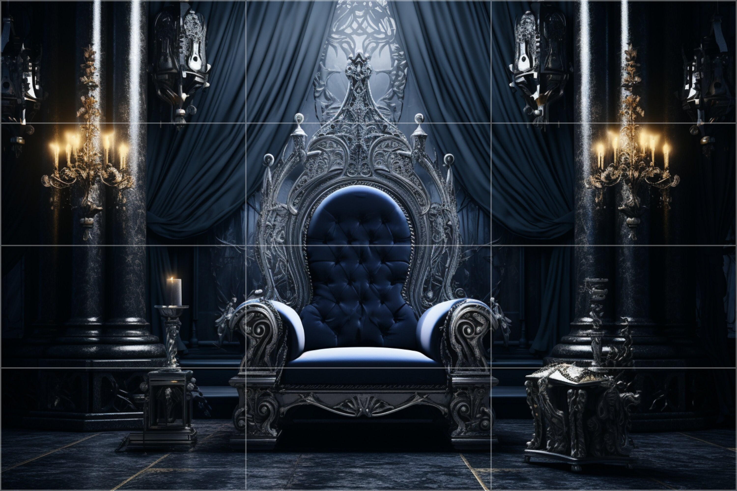 Gothic Throne Digital Backdrop, Digital Background, Gothic Throne ...