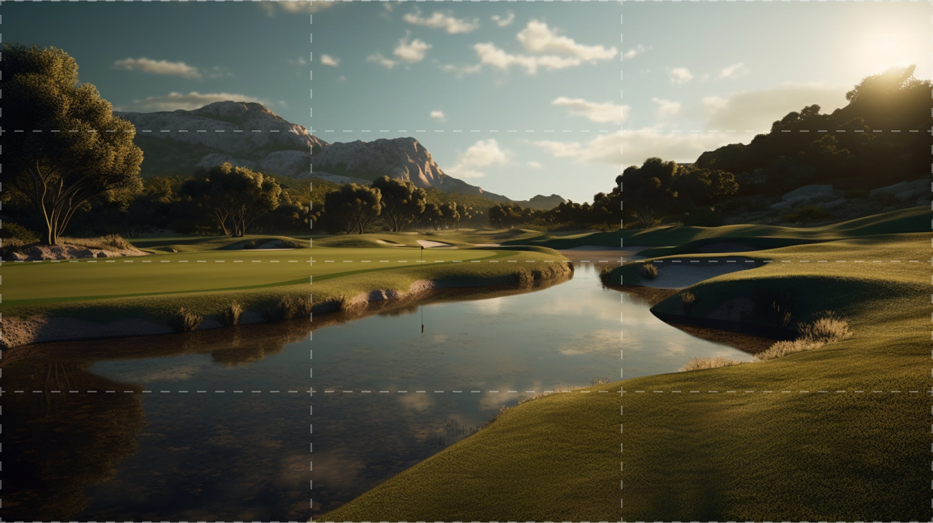 Golf Course Digital Backdrop, Digital Background, Golf Background for ...