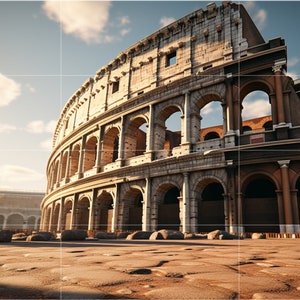 The Colosseum of Rome Digital Backdrop, Digital Background, Colosseum ...