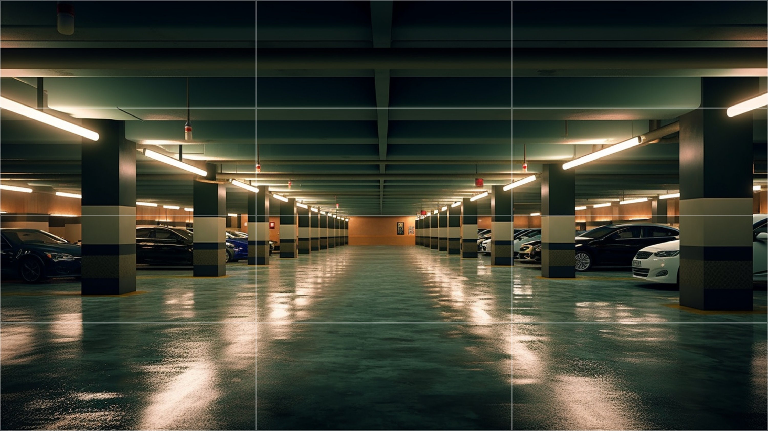 Underground Parking Lot Digital Backdrops, Photoshop Texture Overlays ...