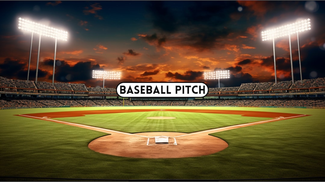 Baseball Digital Backdrop, Digital Background, Baseball Pitch ...