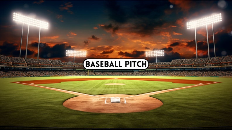 Baseball Digital Backdrop, Digital Background, Baseball Pitch ...