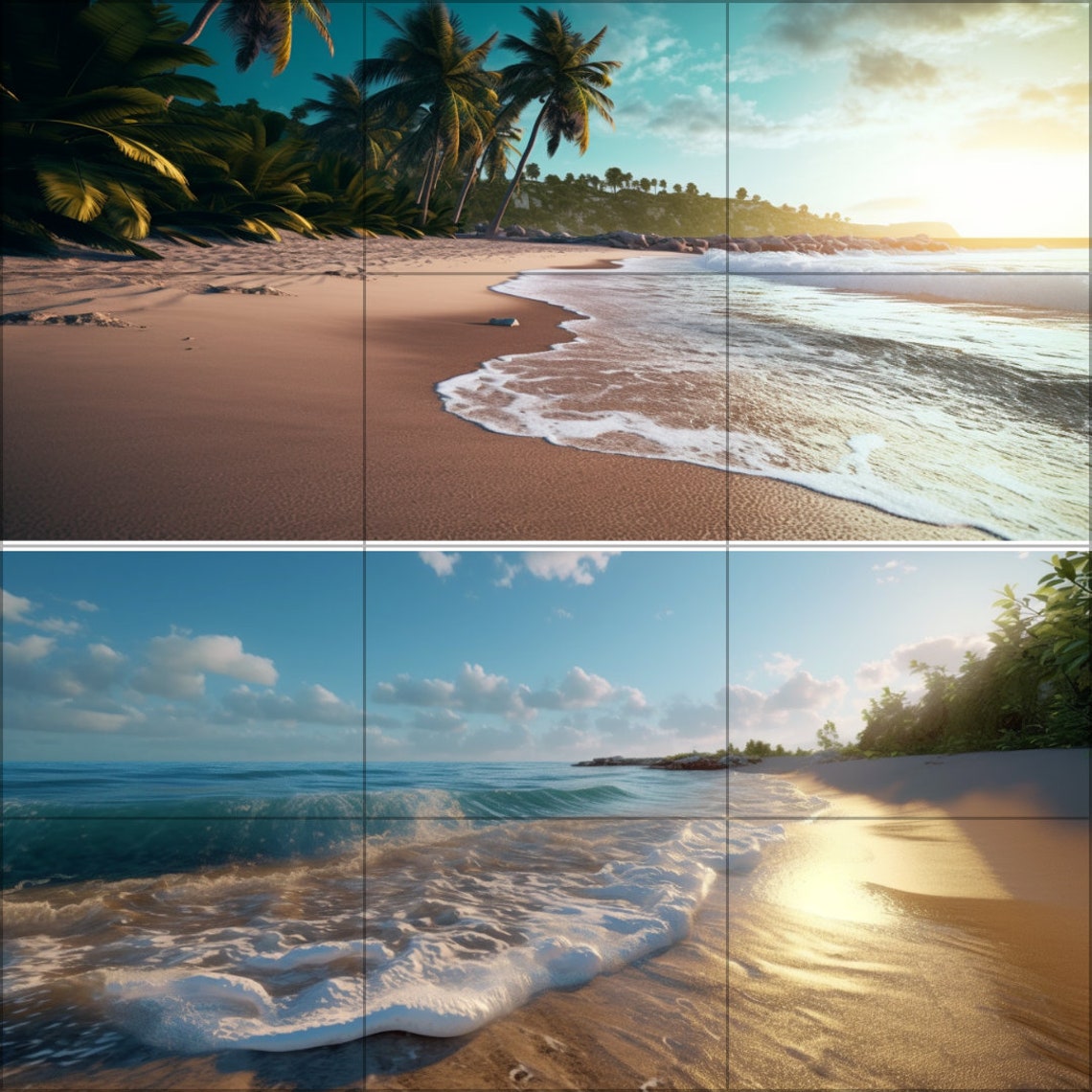 Beach Backgrounds, Hawaii, Beach Clip Art for Composite Photography ...