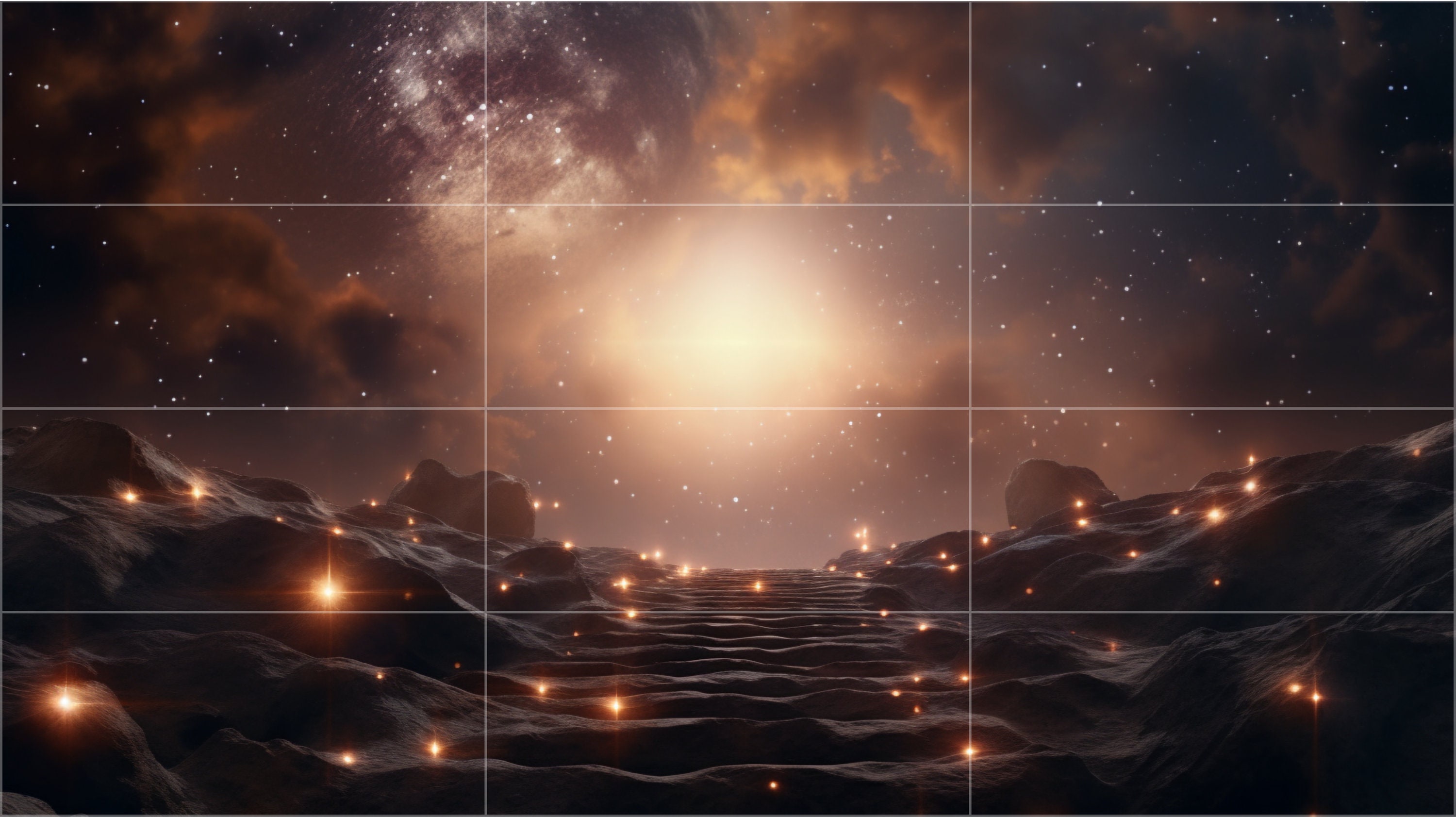 Celestial Pathway Digital Backdrop, Digital Background, Magical ...