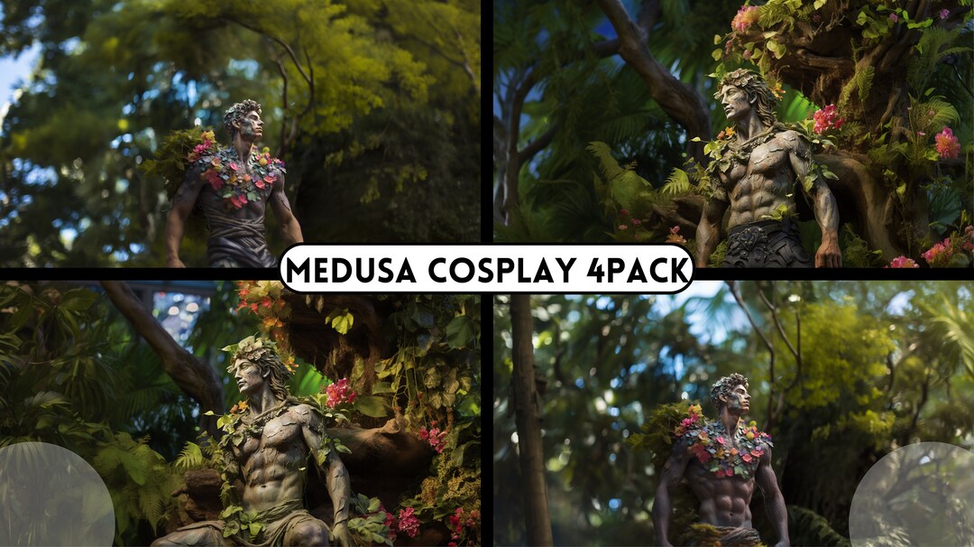 Medusa Cosplay Digital Backdrop, Stone Man Background (PNG) - Etsy
