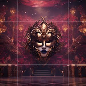 Intricate Mask Digital Backdrop, Digital Background, Royal Cosplay ...