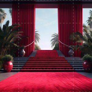 Red Carpet Digital Backdrop, Digital Background, Red Carpet Background ...