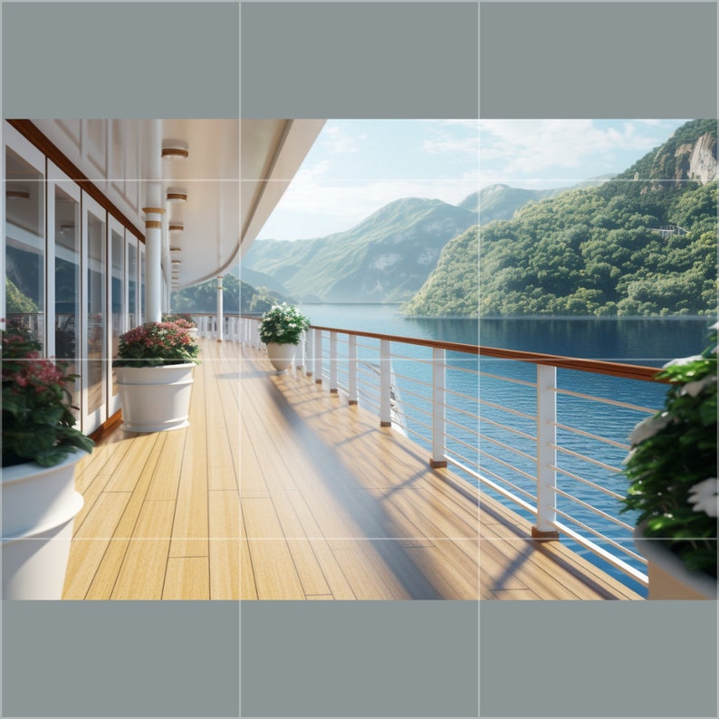 2 Cruise Ship Photo Background Backdrop Ocean Sea Vacation Instant ...