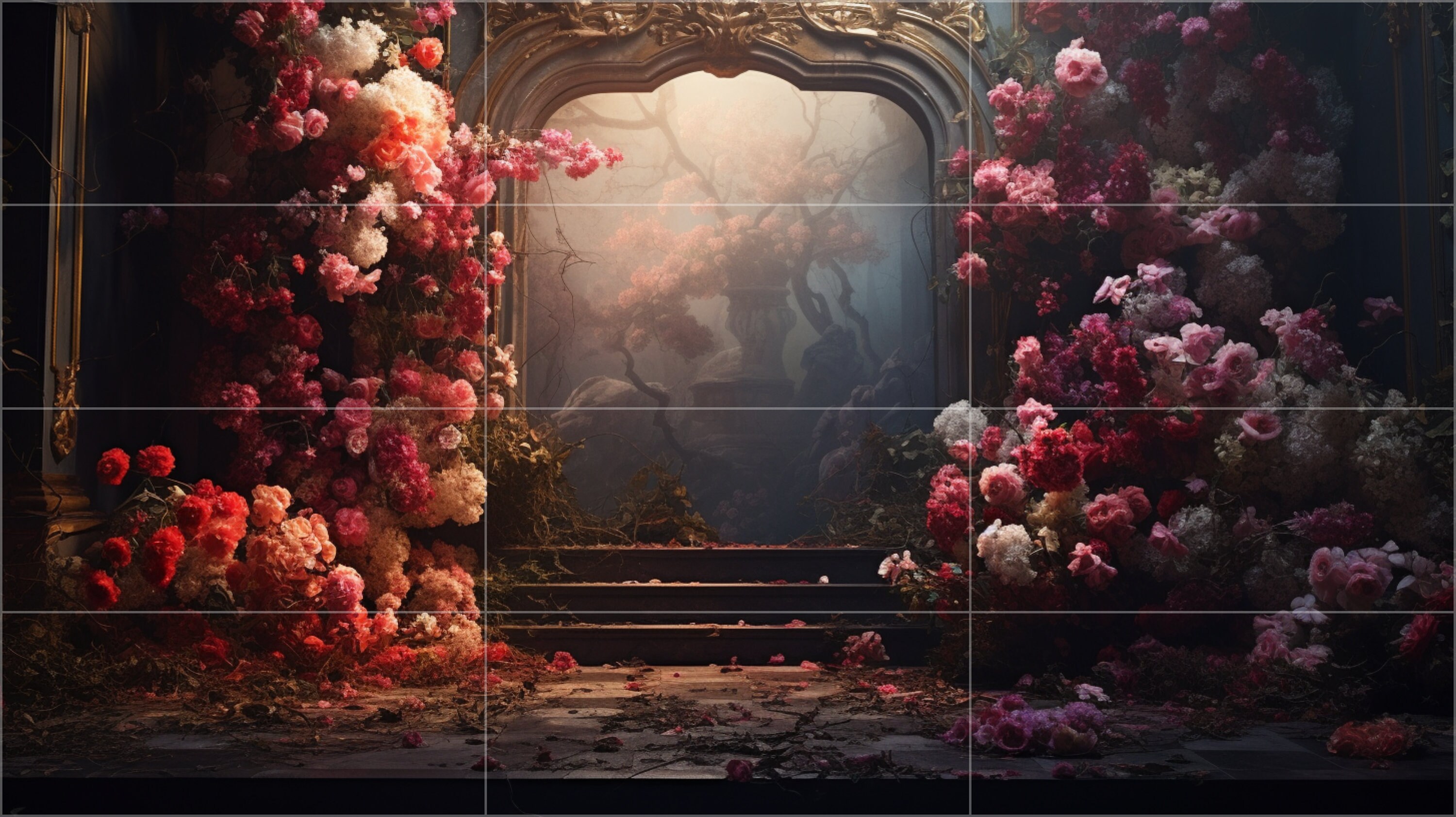 Floral Interior Digital Backdrop Digital Background Floral - Etsy