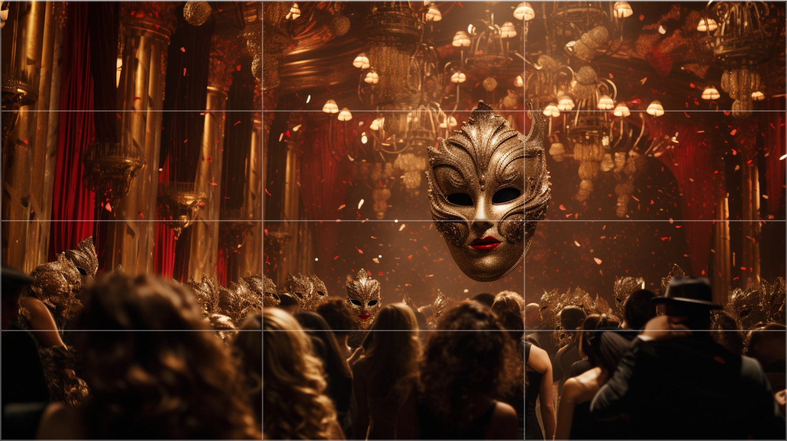 Intricate Mask Digital Backdrop, Digital Background, Royal Cosplay ...