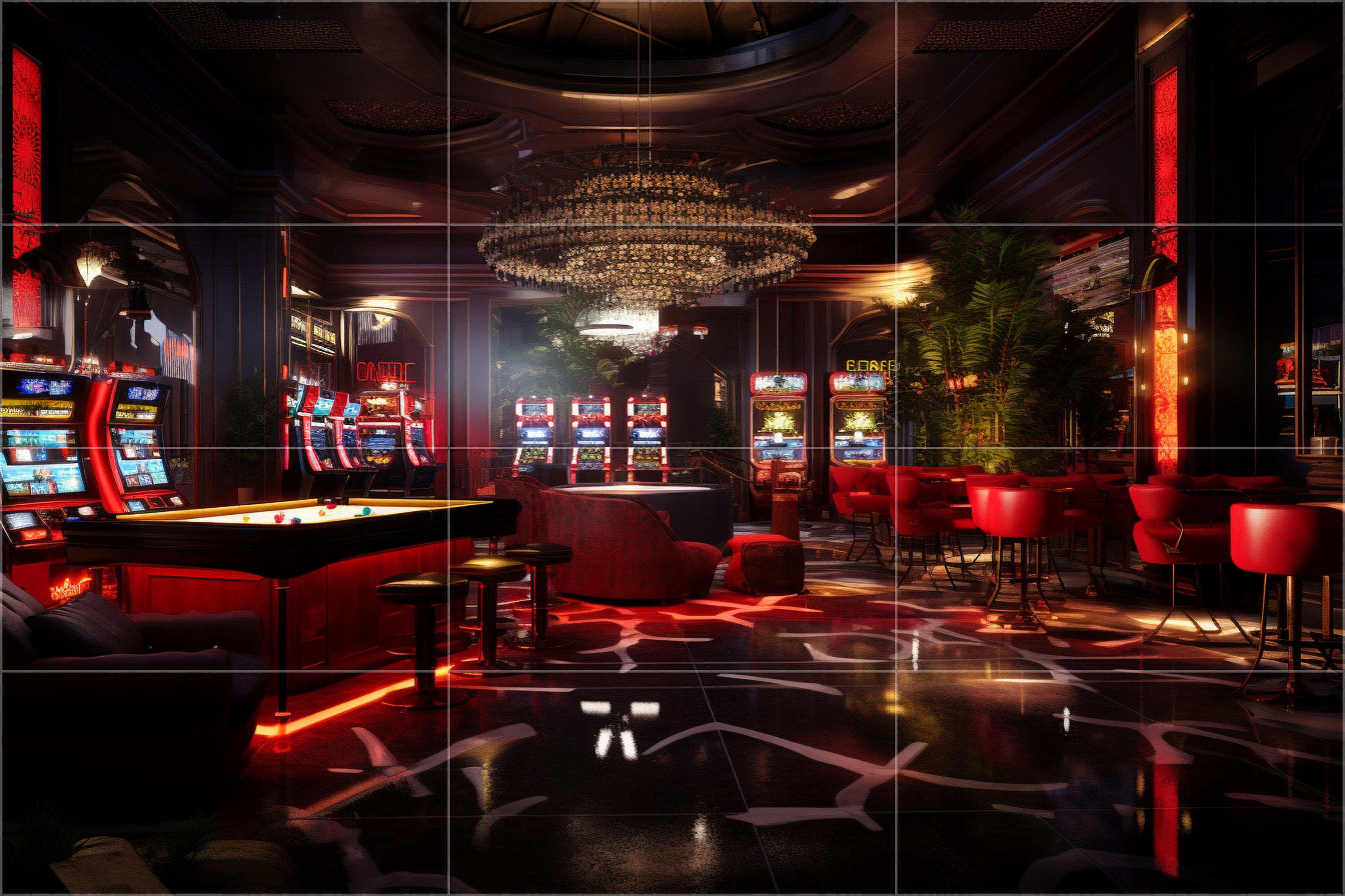 Casino Digital Backdrop, Digital Background, Casino Background for ...