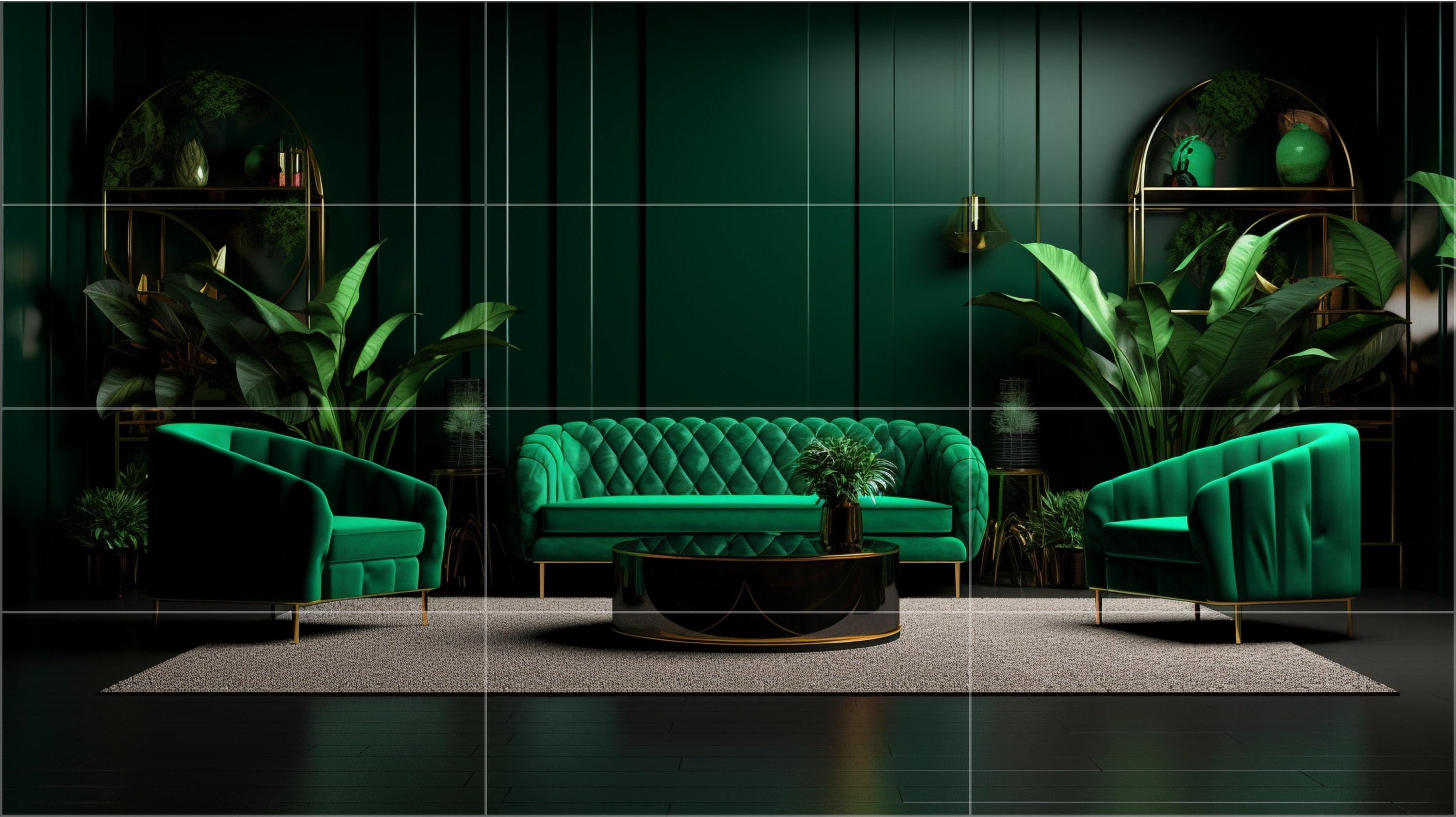 Emerald Green Digital Backdrop, Digital Background, Green Room ...