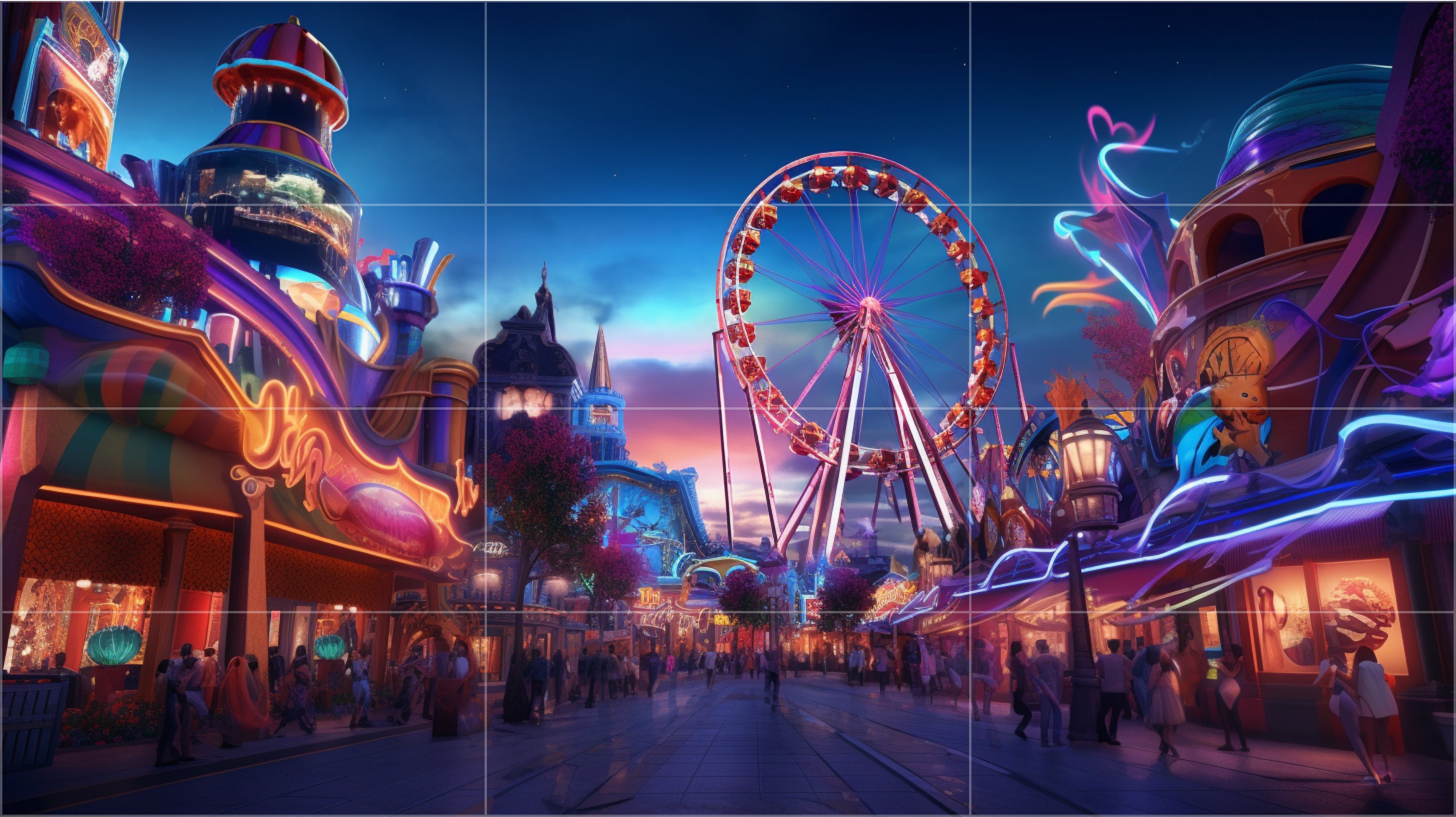 Carnival Digital Backdrop, Digital Background, Vibrant Carnival ...