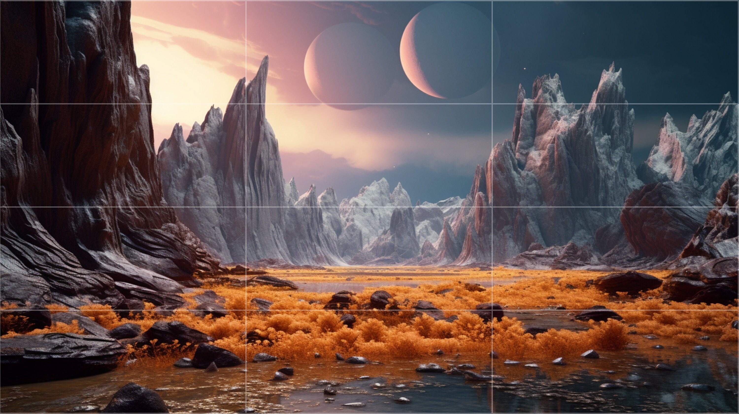 Alien Planet Digital Backdrop, Digital Background, Planet Background ...