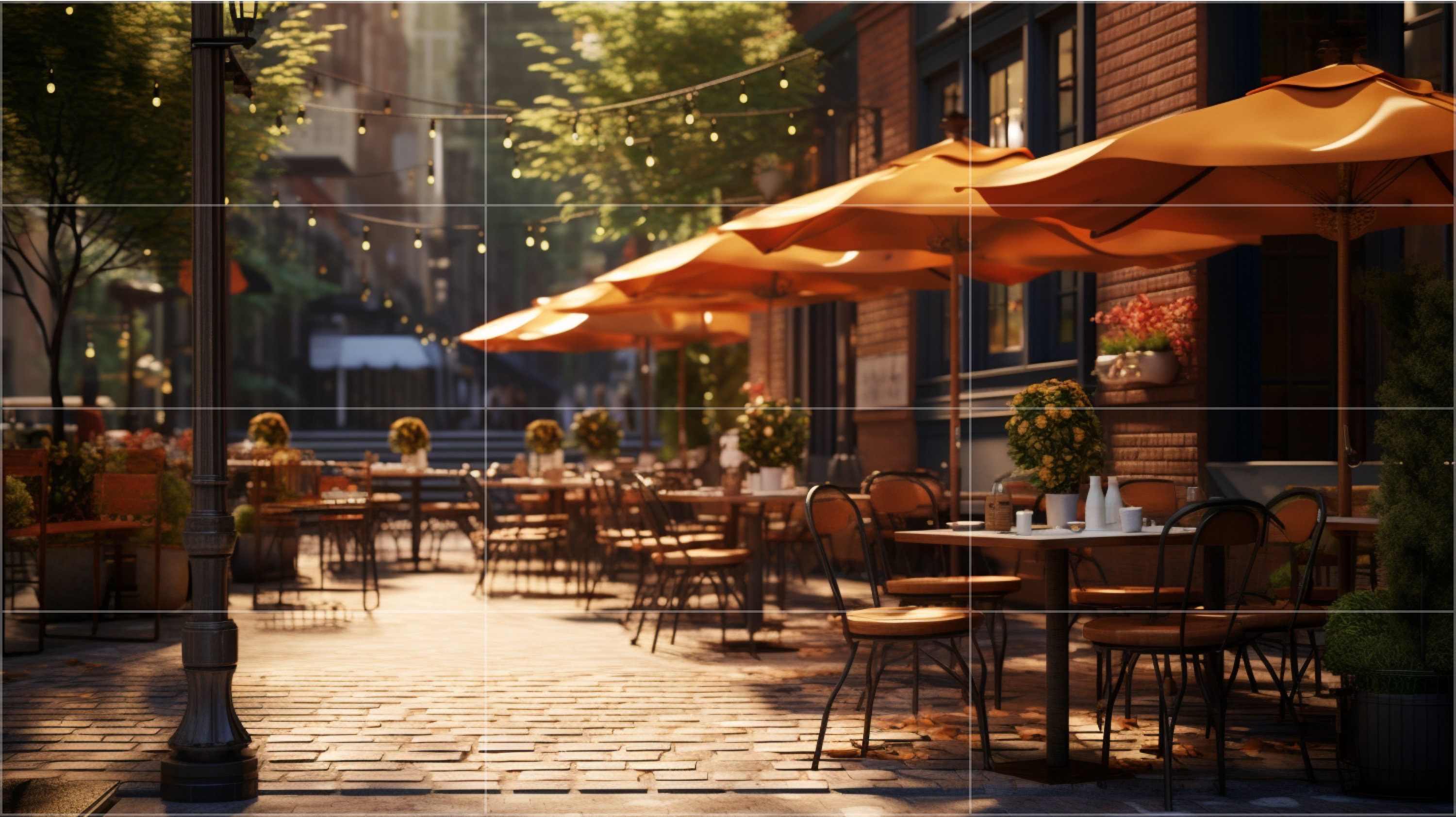 Street Cafe Digital Backdrop, Digital Background, Cafe Background for ...