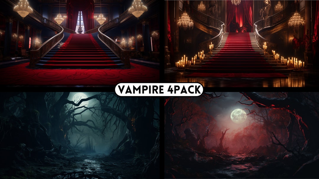 Vampire Digital Backdrop, Digital Background, Vampires Background for ...