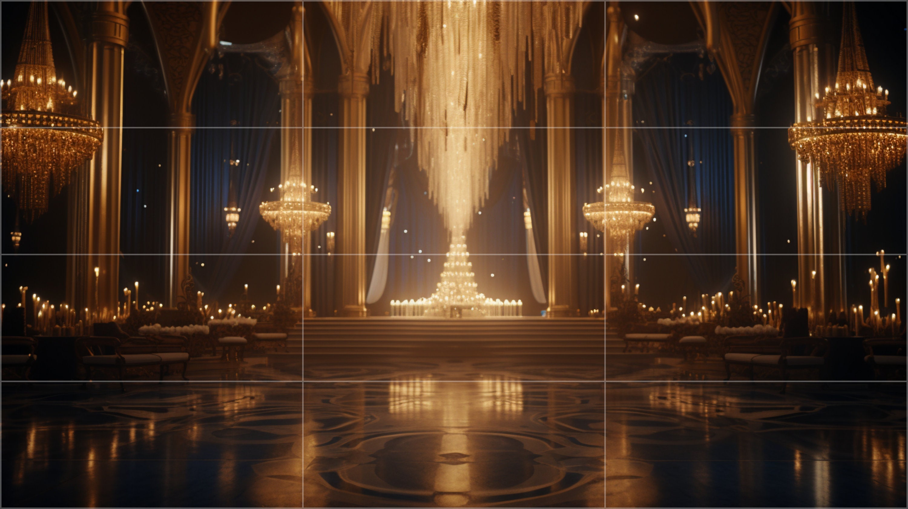 Lavish Ballroom Digital Backdrop, Digital Background, Ballroom ...