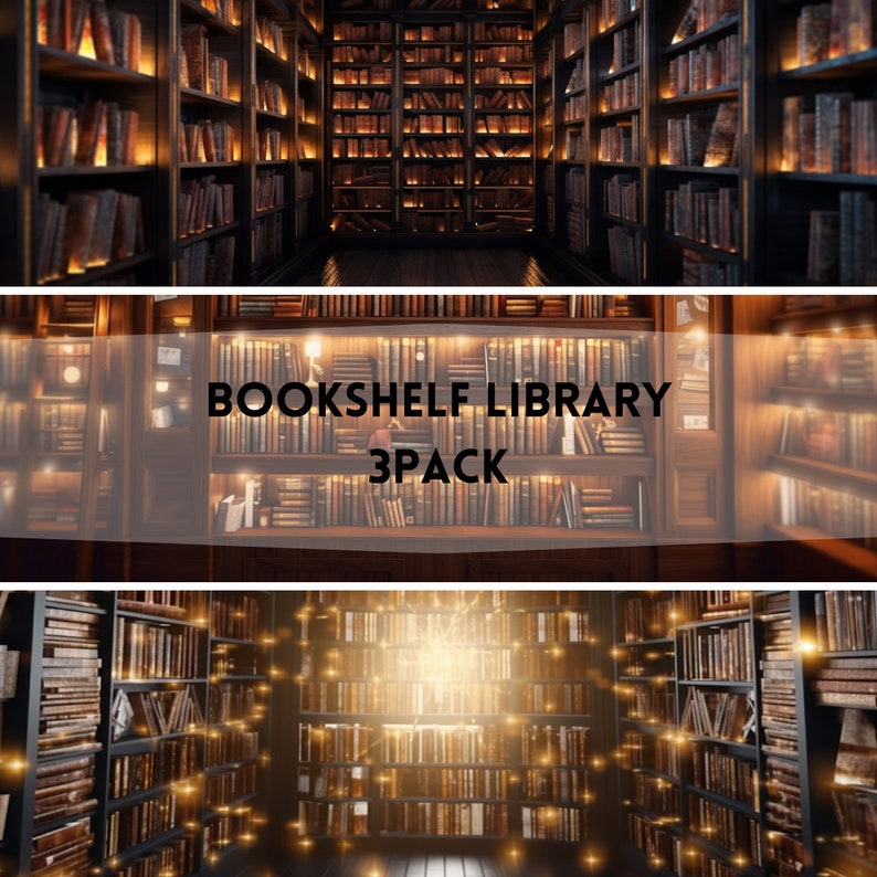 Library Digital Backdrop, Digital Background, Books Backdrop, Library ...