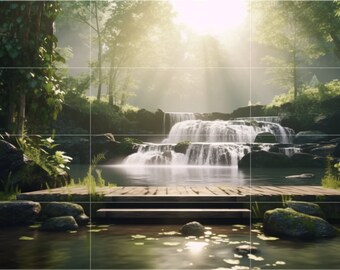 10 Enchanting Waterfall Digital Backdrop Nature Backdrops - Etsy