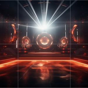 Performance Stage Digital Backdrop, Digital Background, Performance ...