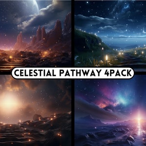 Celestial Pathway Digital Backdrop, Digital Background, Magical Background for Photographers ...