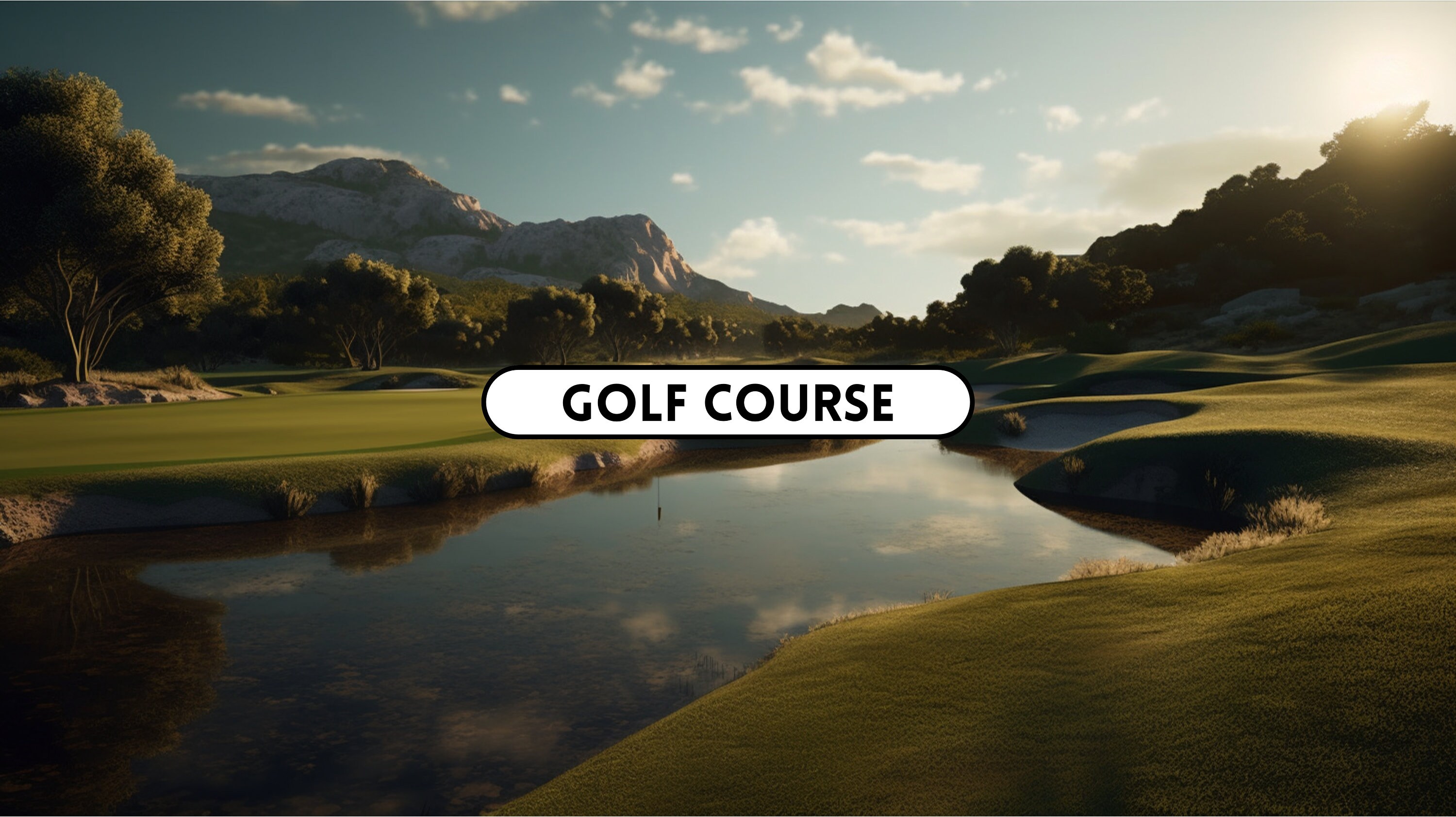 Golf Course Digital Backdrop, Digital Background, Golf Background for ...