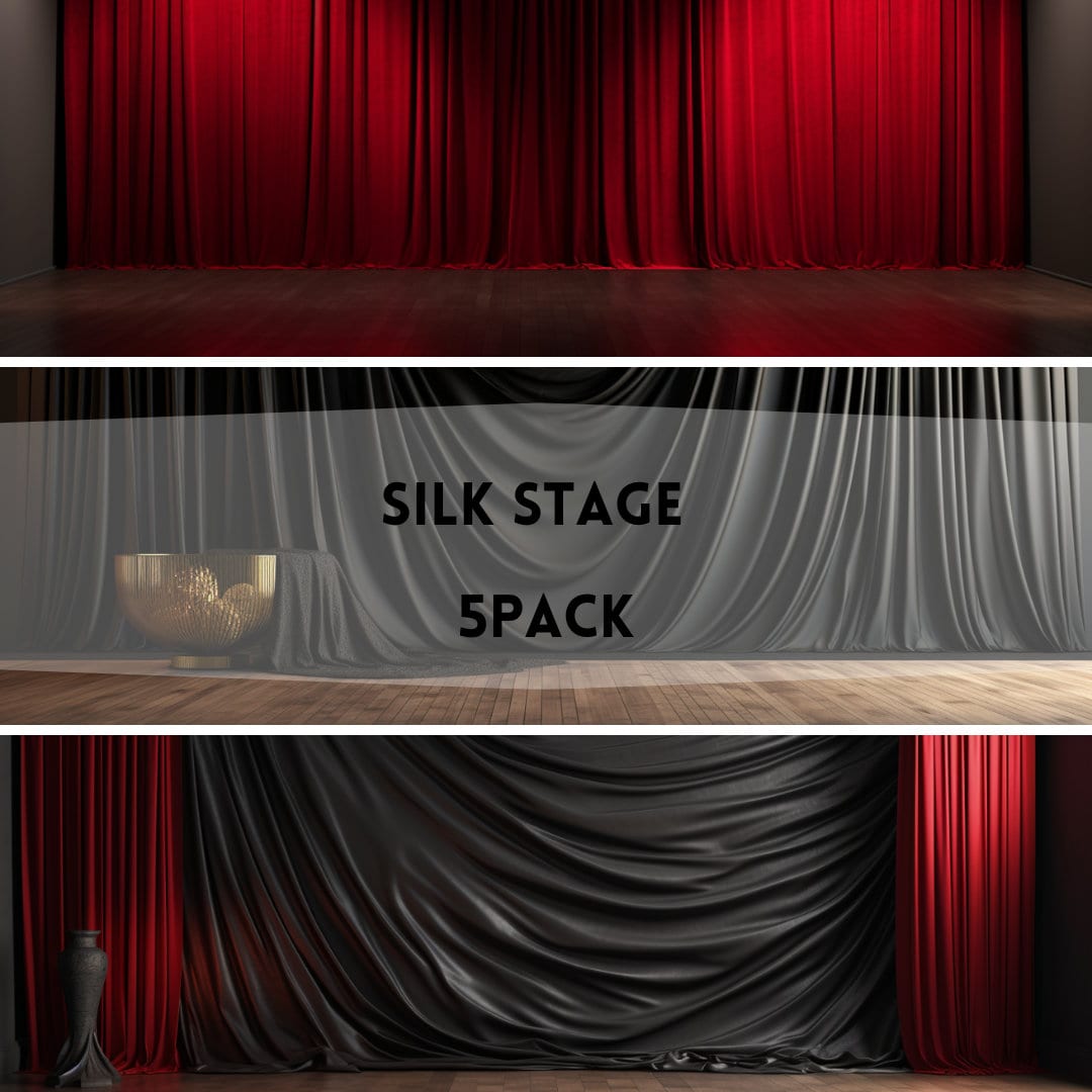 Silk Red, Blue, Black Wall Digital Backdrop, Cosplay, Photography Stage ...