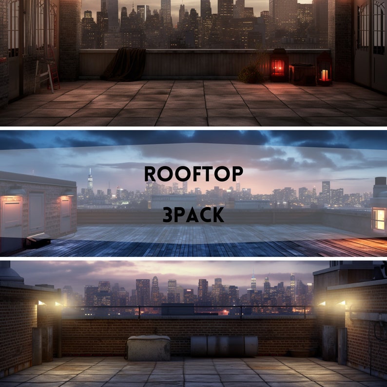 Roof Top Digital Backdrop, Cosplay, Photography - Etsy