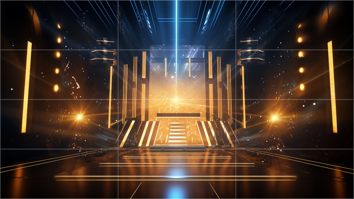 Performance Stage Digital Backdrop, Digital Background, Performance ...