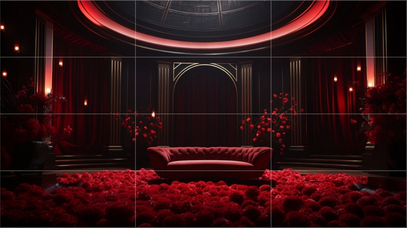 Ruby Red Room Digital Backdrop, Digital Background, Red Room Decor ...