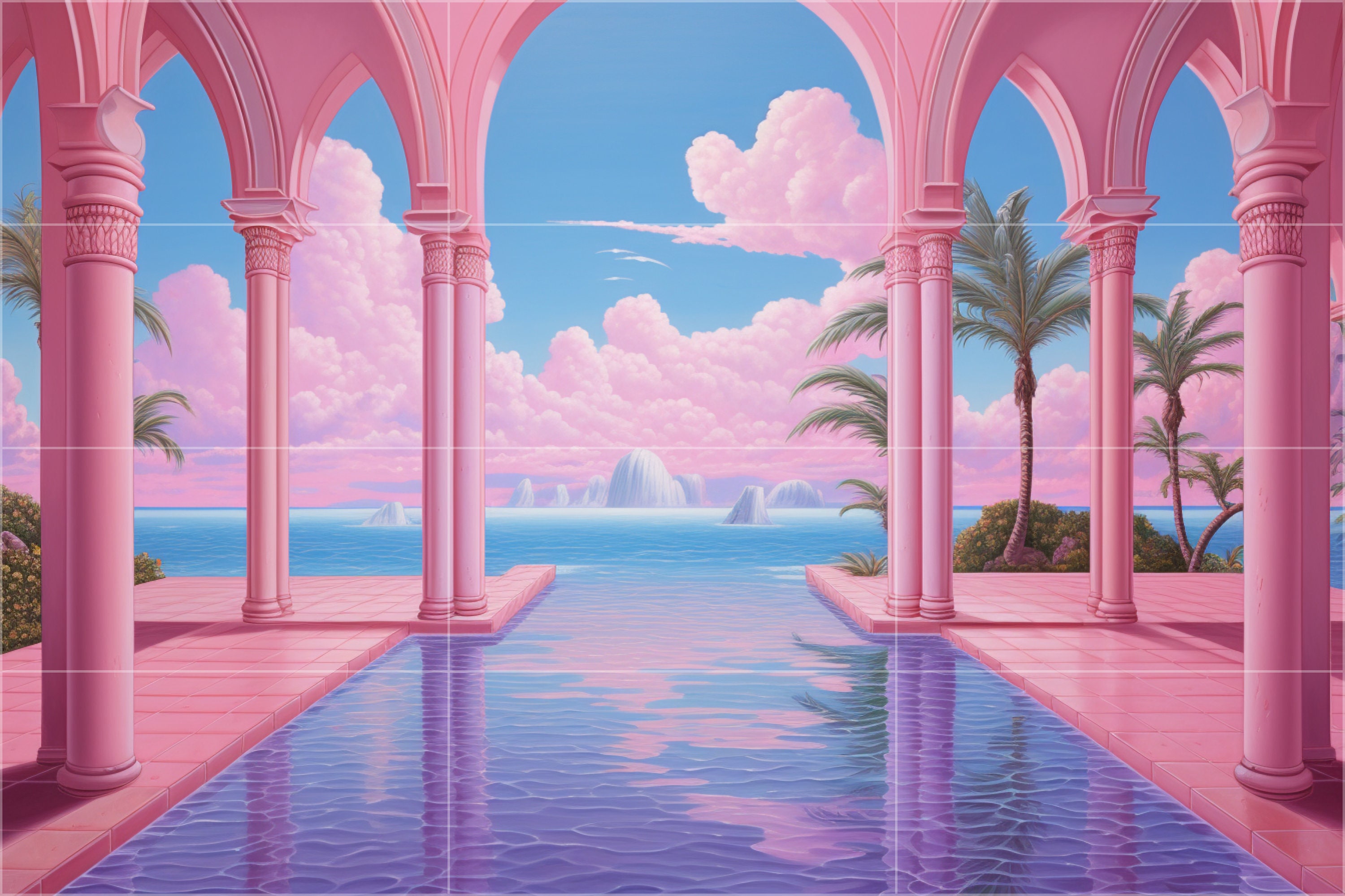 Pink Hevan Digital Backdrop, Digital Background, Pink Background for ...