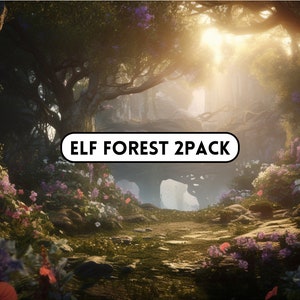 Elf Digital Backdrop, Digital Background, Elf Forest Background for ...