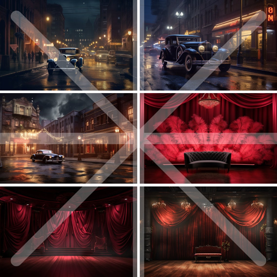 Mafia Backdrop, Burlesque Stage, Mafia Cosplay, Bar, Digital Backdrop ...