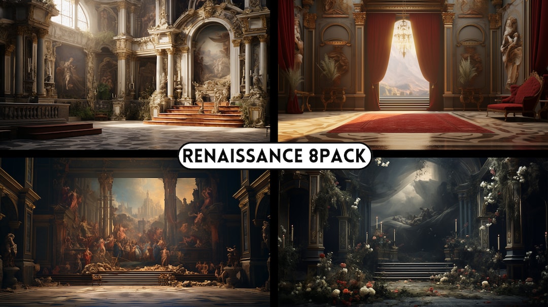 Renaissance Digital Backdrop, Digital Background, Renaissance ...