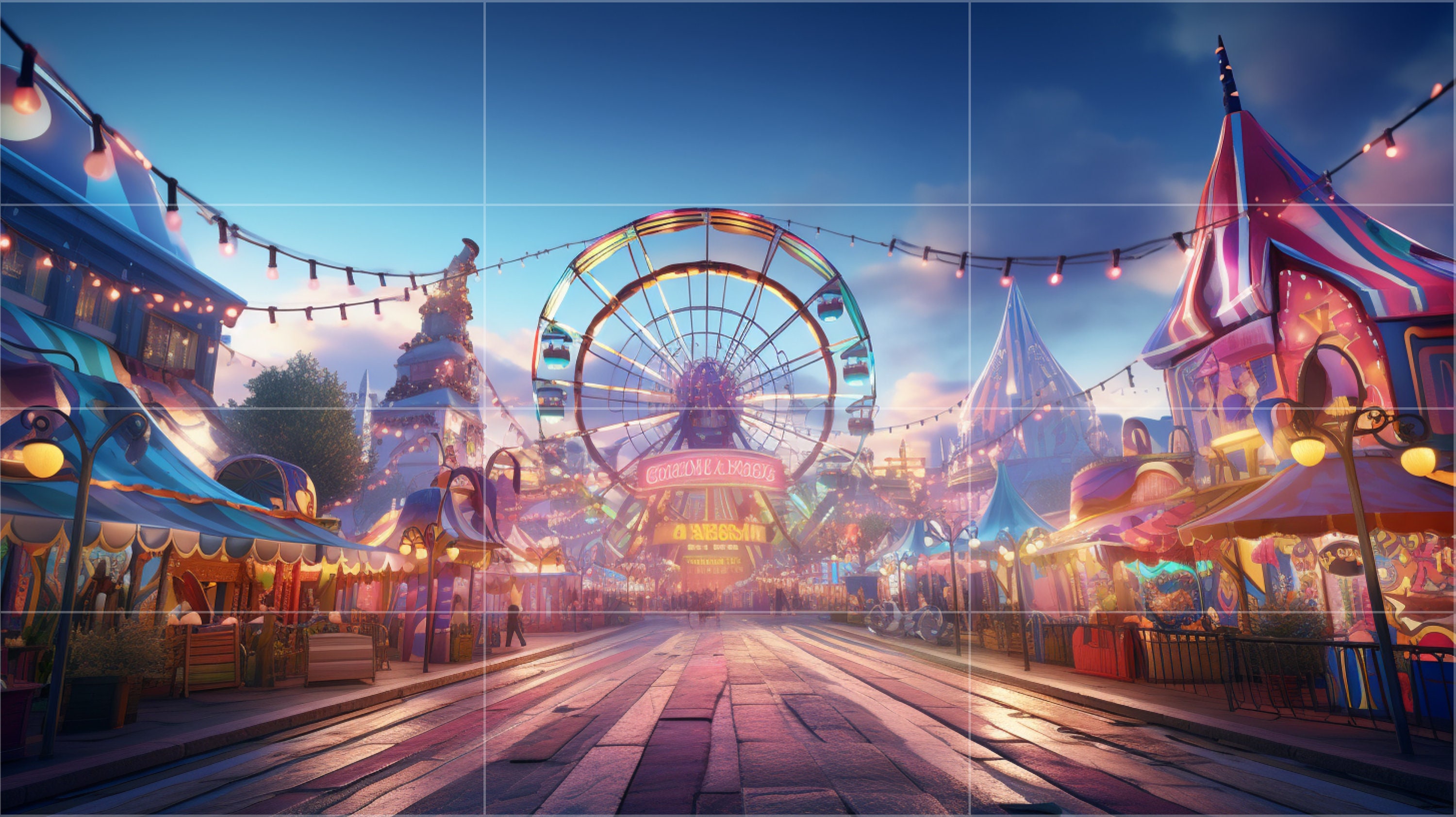 Carnival Digital Backdrop, Digital Background, Vibrant Carnival ...