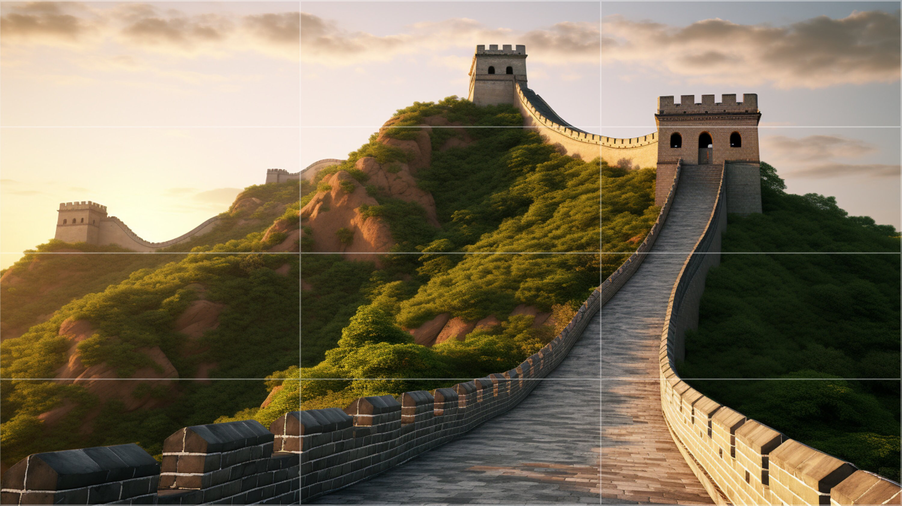 The Great Wall of China Digital Backdrop, Digital Background, Wall ...