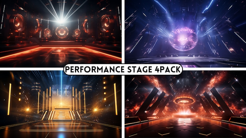 Performance Stage Digital Backdrop, Digital Background, Performance ...