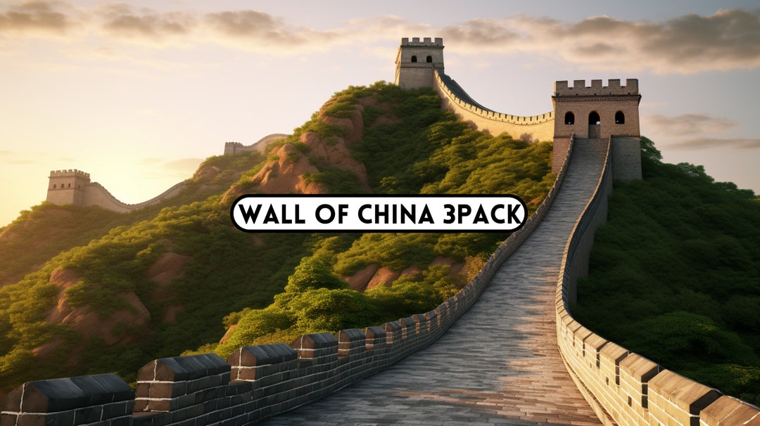 The Great Wall of China Digital Backdrop, Digital Background, Wall ...